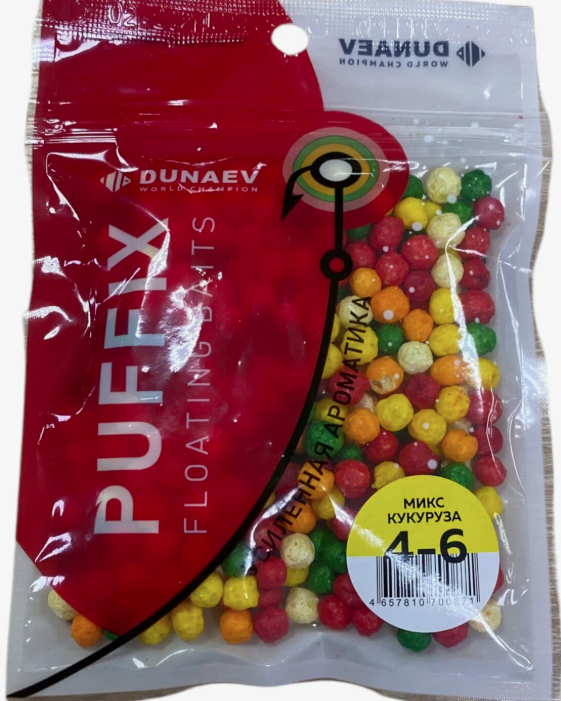 Пуффы DUNAEV 4-6мм микс кукуруза